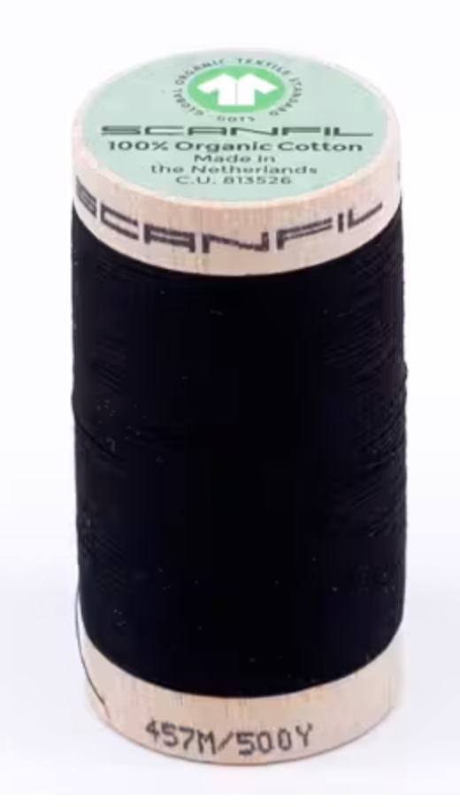 Scanfil 50/2 wt-500 yards Organic-Jet Black