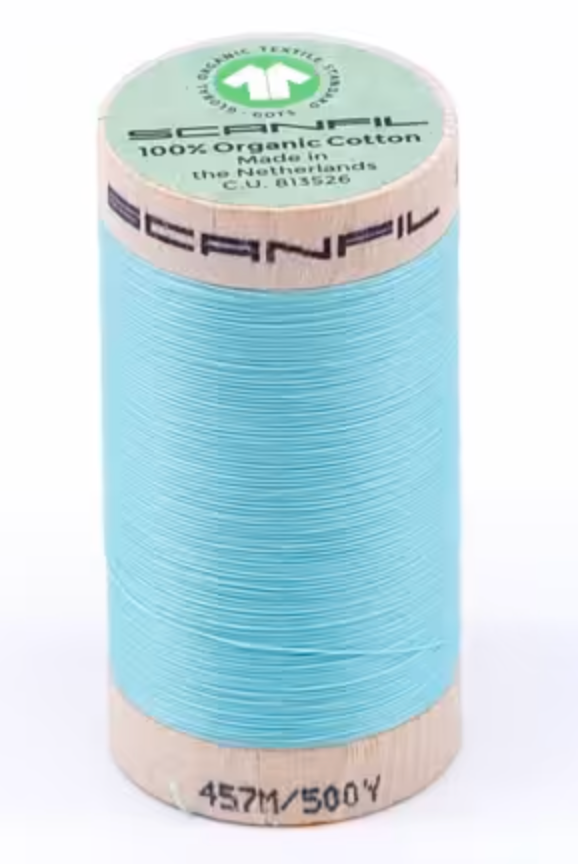 Scanfil 50/2 wt-500 yards Organic-Limpet Blue