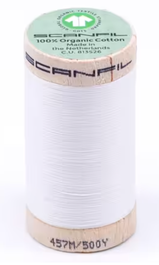Scanfil 50/2 wt-500 yards Organic-Bright White